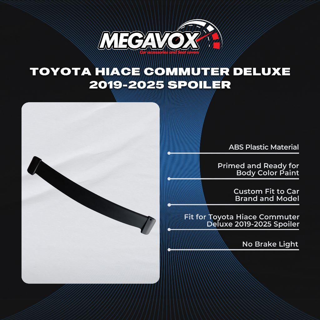 Toyota Hiace Commuter Deluxe 2019-2025 Spoiler | Shopee Philippines