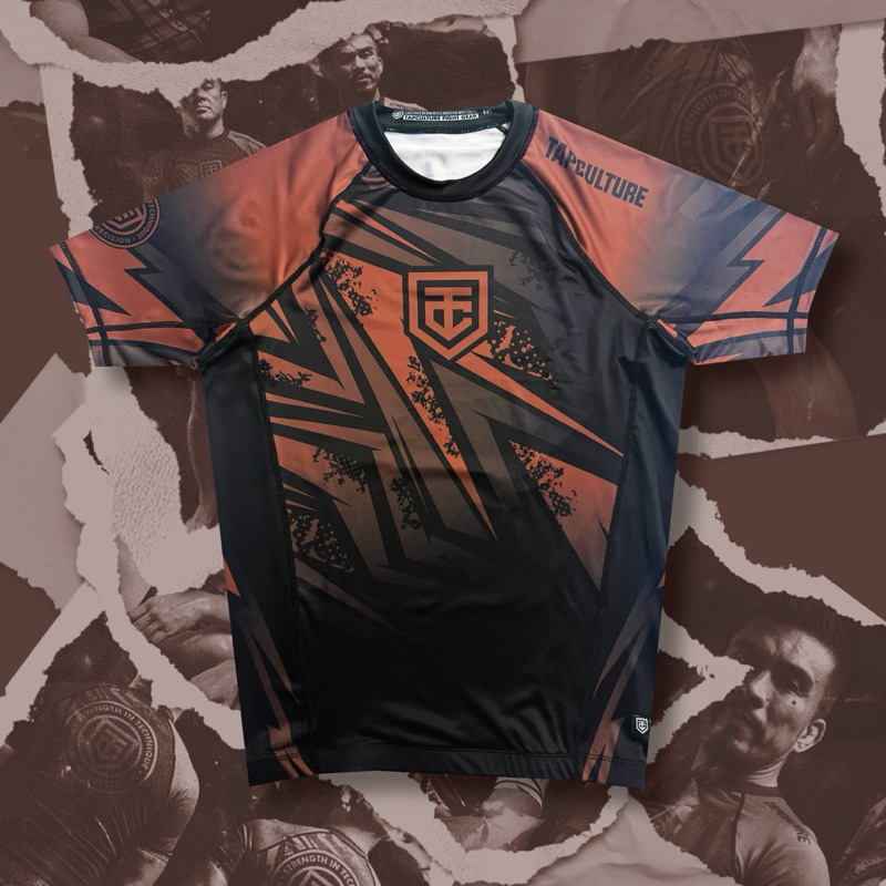 TC Comp Version 2 Short Sleeve Brown Rash Guard | Shopee Philippines
