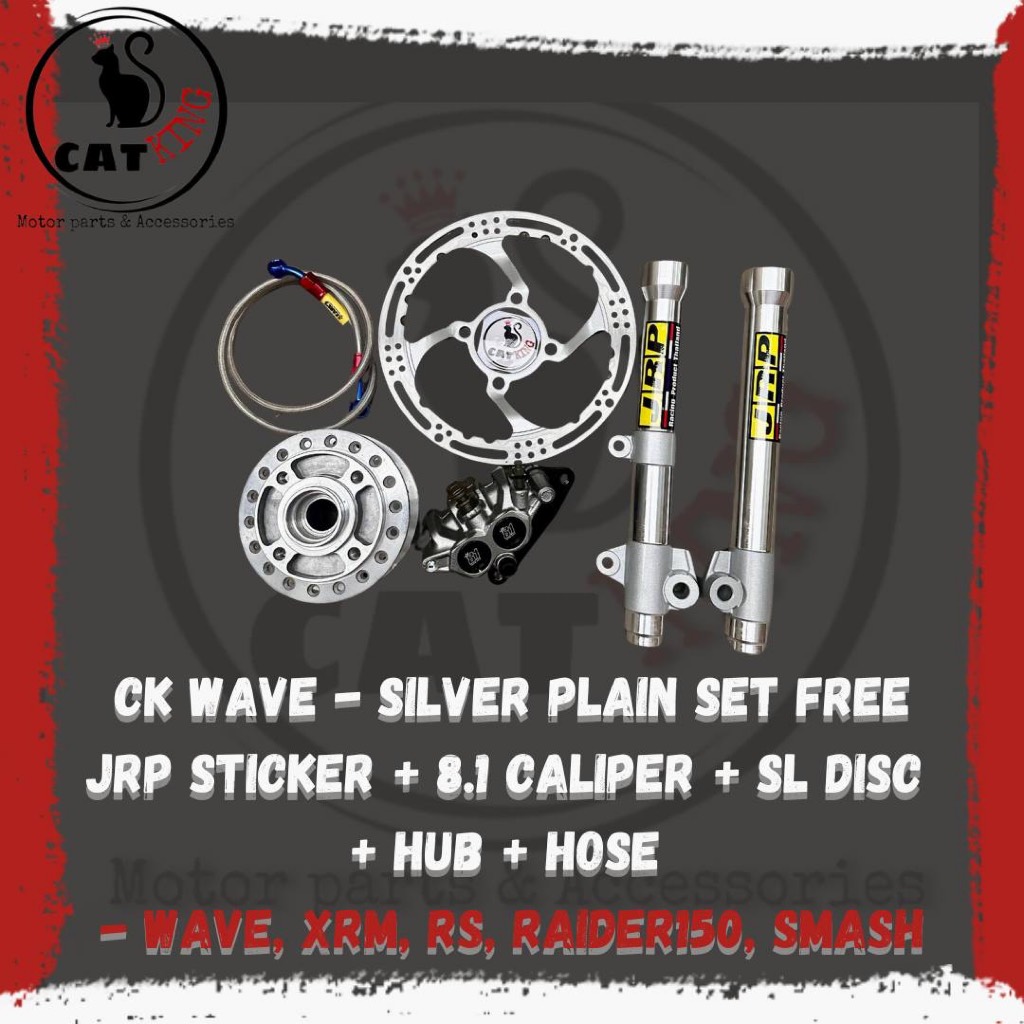 cK Wave- Silver PLain Set Free JRP Stckr+ 8.1 Caliper+SL Disc+Hub+Hose ...