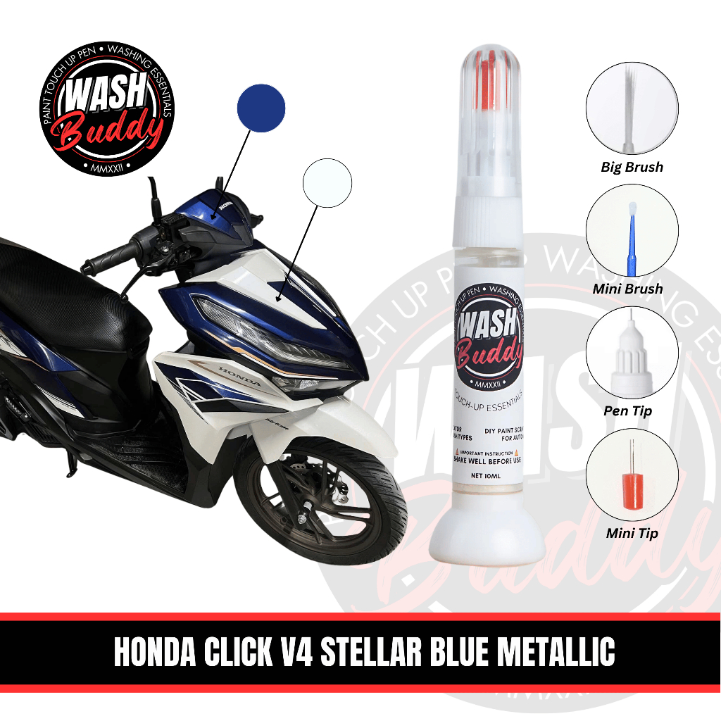 Touch Up Paint Honda Click V4 Stellar Blue Metallic Permanent Paint ...