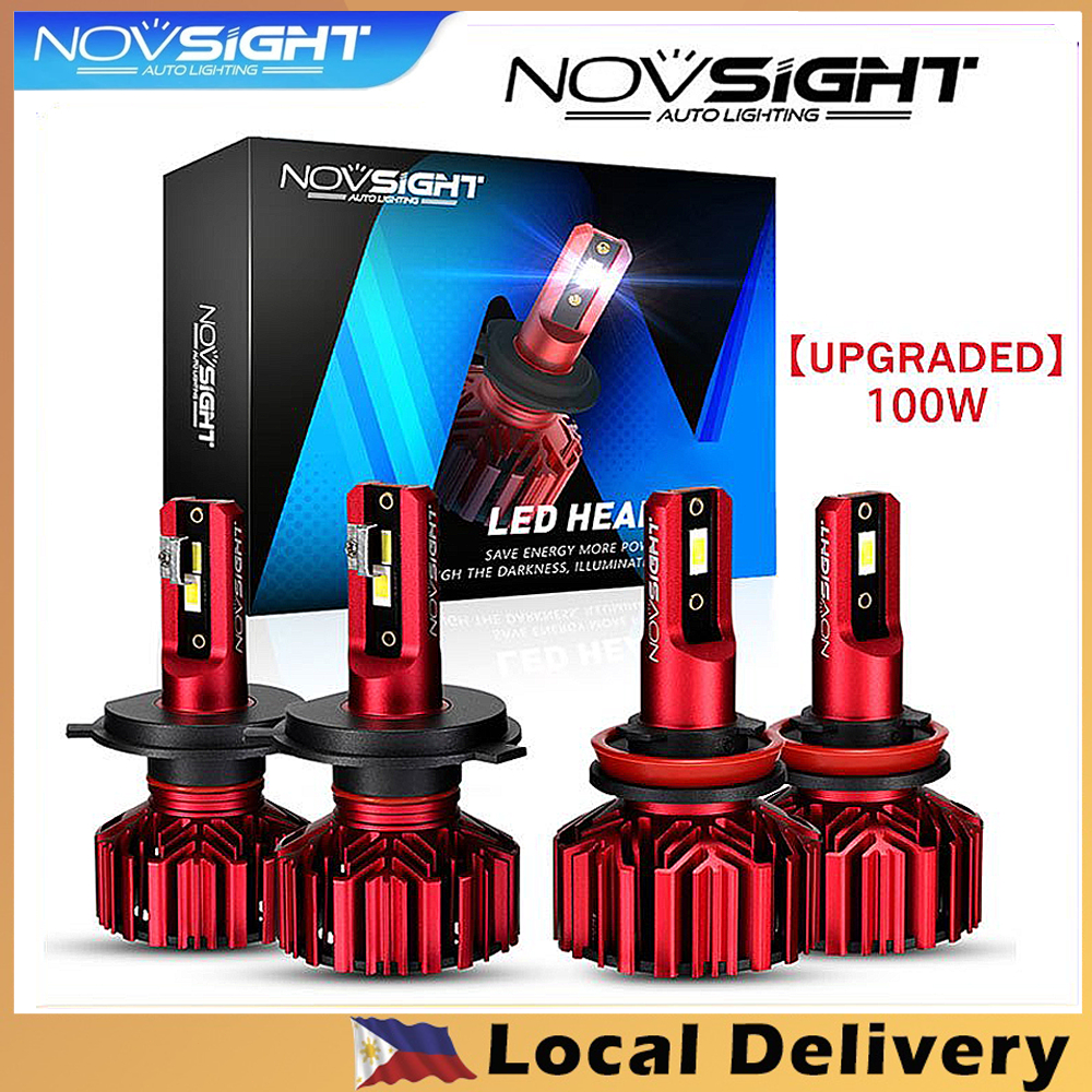 Novsight h4 led headlight for car Headlight N11S H4 H11 led fog light 100W A Pair Super Long ...