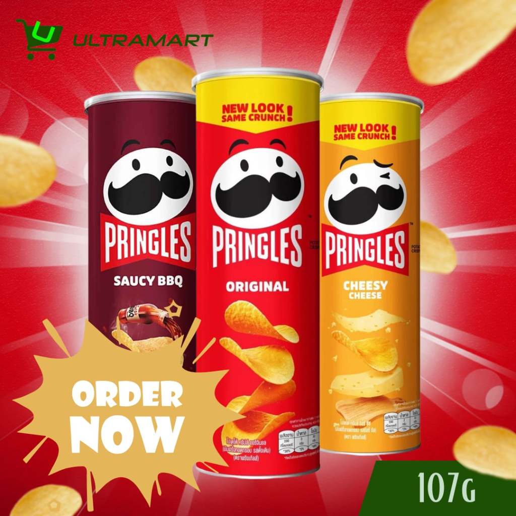 PRINGLES POTATO CRISP 107G (BBQ, CHEESE, ORIGINAL) | Shopee Philippines