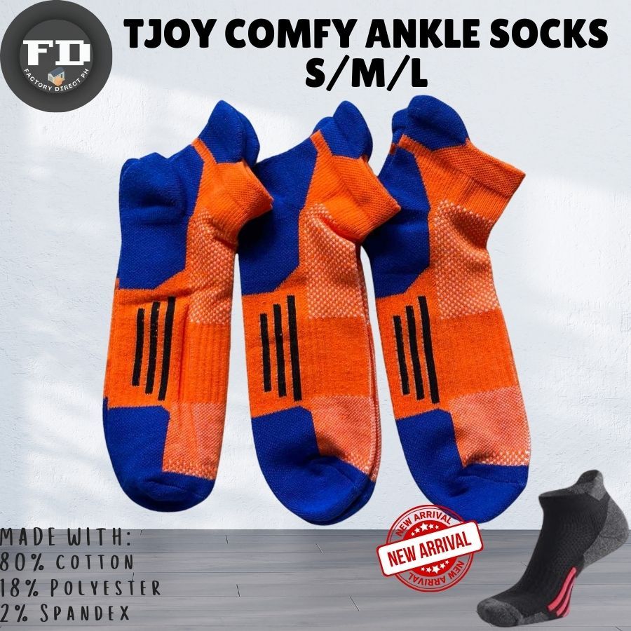 TJOY Unisex Ankle Athletic Running Socks Cushioned Breathable Low Cut ...