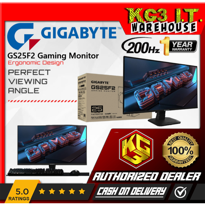Gigabyte GS25F2 24.5″ IPS FHD 200Hz 1ms Gaming Monitor | Shopee Philippines