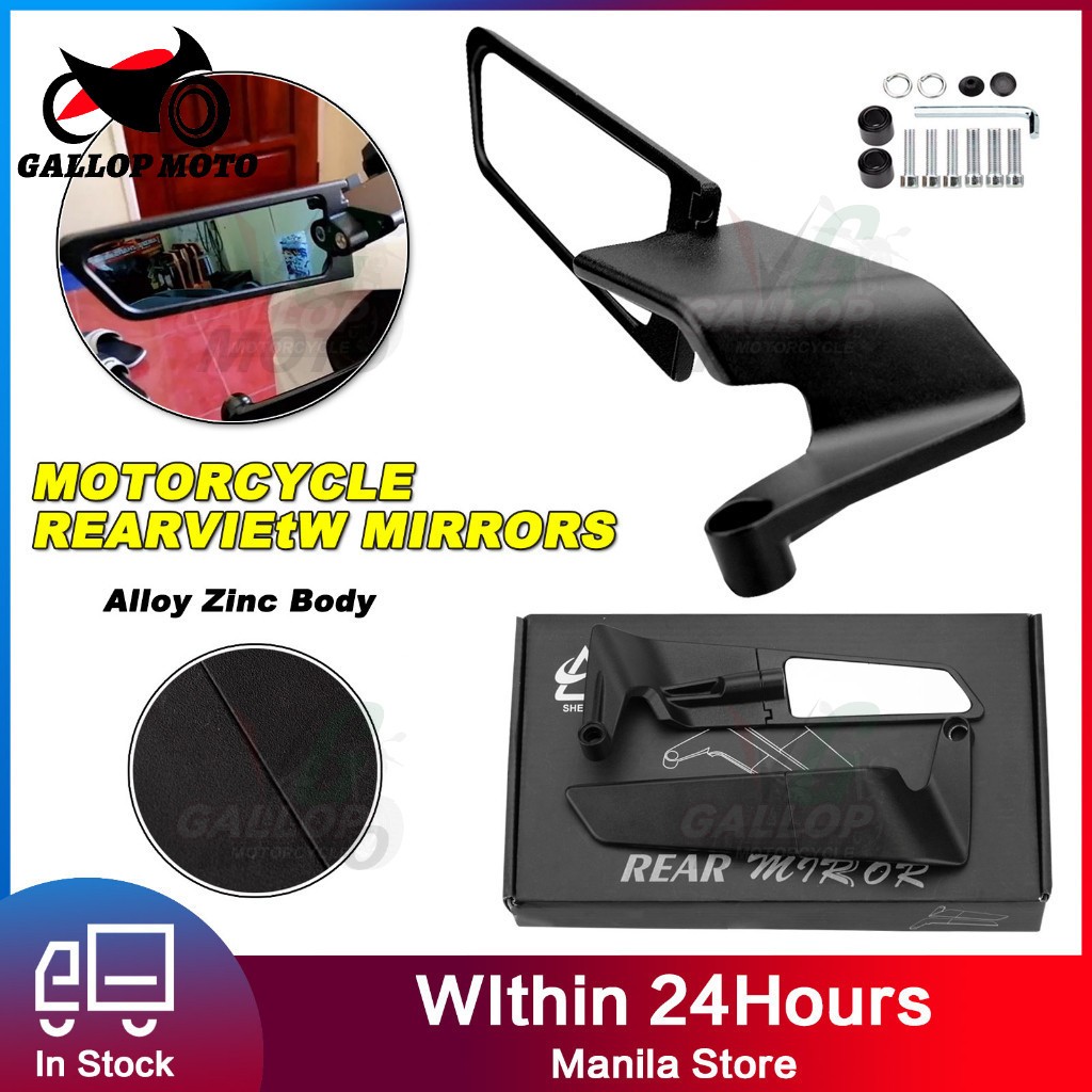 1 PAIR Wingle Alloy Universal Motorcycle Rearview Mirrors Wind Wing ...