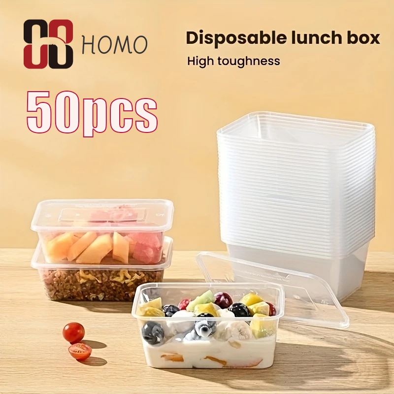 50pcs Food Container Microwave Oven Safe Lunch Box Large Capacity ...