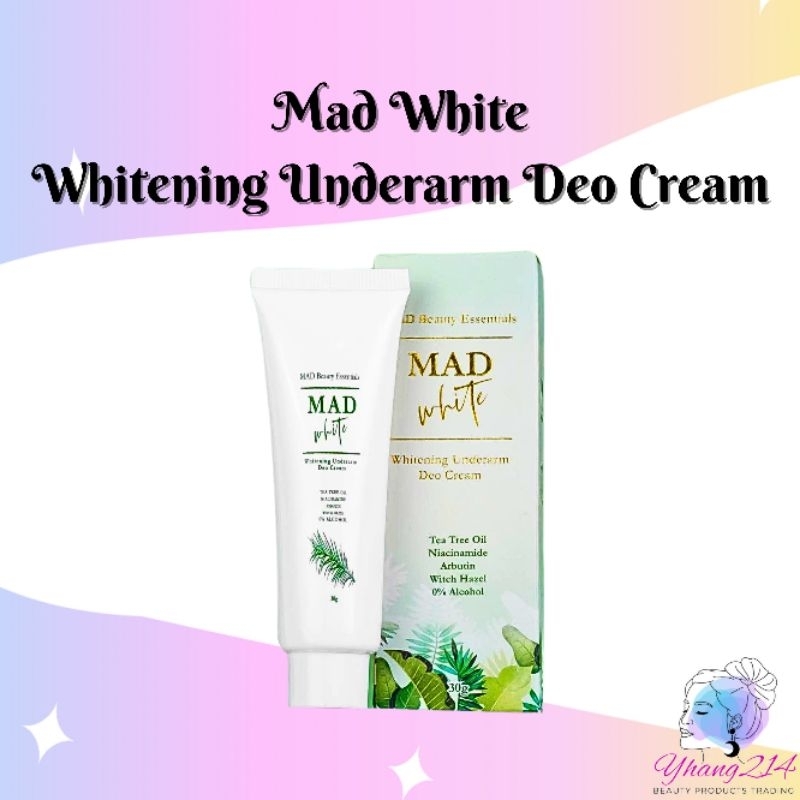 Mad White Whitening Underarm Deodorant Cream 30grams | Shopee Philippines