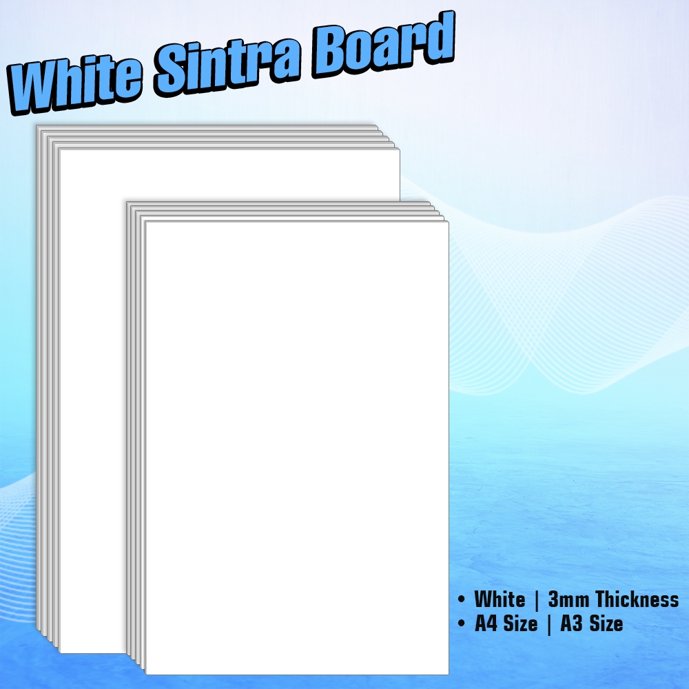 30pcs Sintra Board White A3/A4 White Sintra Lite 3mm Thick | Shopee Philippines