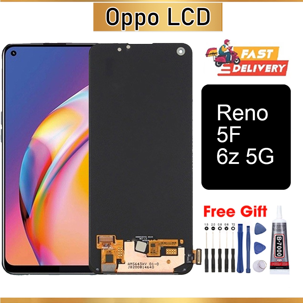 For OPPO Reno 6z 5G LCD Original Reno 5F LCD LCD DIsplay Touch Screen ...