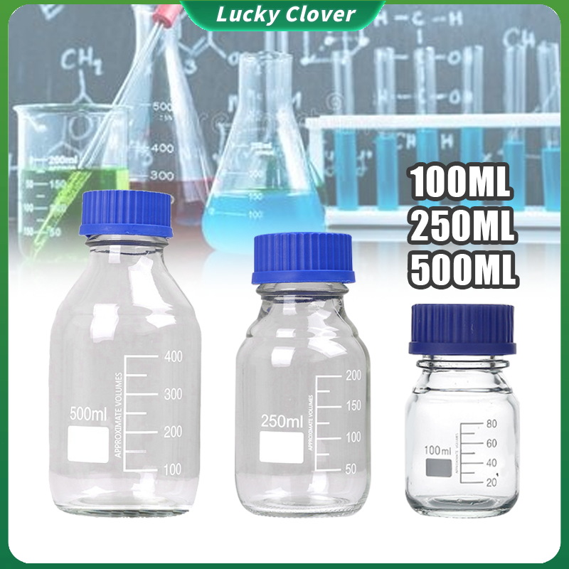 100/250/500ml Reagent Bottle Media Bottle School Lab Chemical Reagent ...