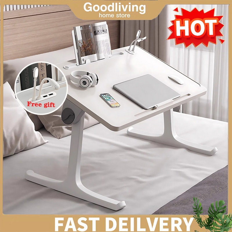 ⚽COD⚽Folding Desk Bedroom Lazy Table Computer Desk Lifetime Foldable ...
