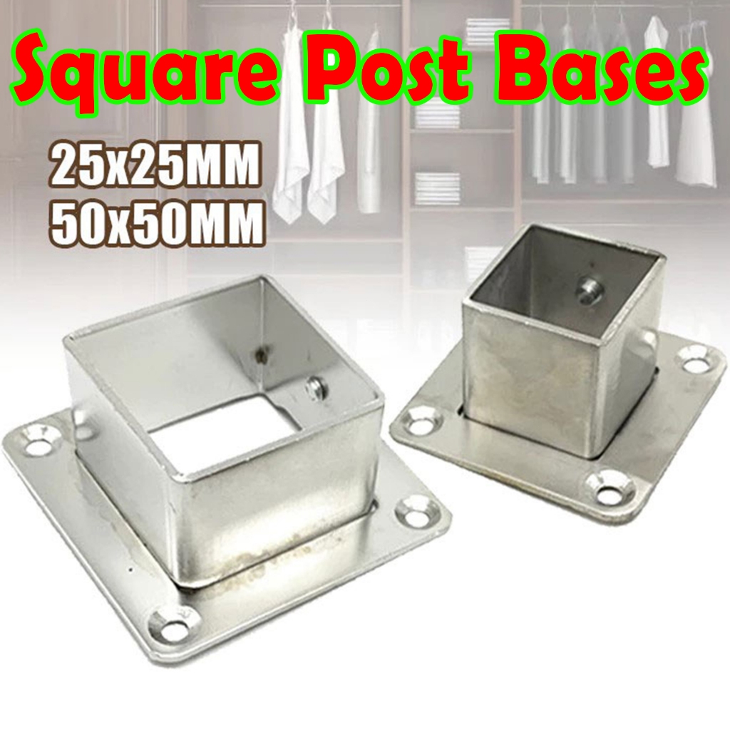 Heavy Duty Post Brackets for Deck Railing Square Post Bases Stainless ...