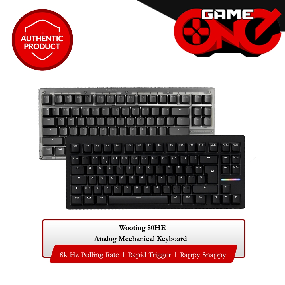 Wooting 80HE PCR Plastic 8k Hz Polling Rate Rapid Trigger Rappy Snappy ...