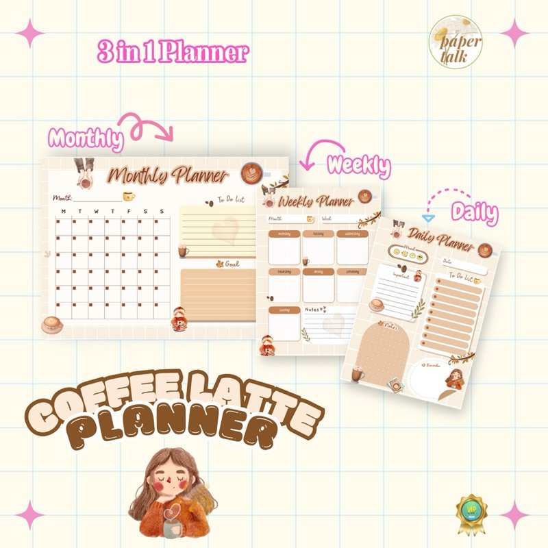 3in1 Planner ( Monthly - Weekly - Daily ) | Shopee Philippines