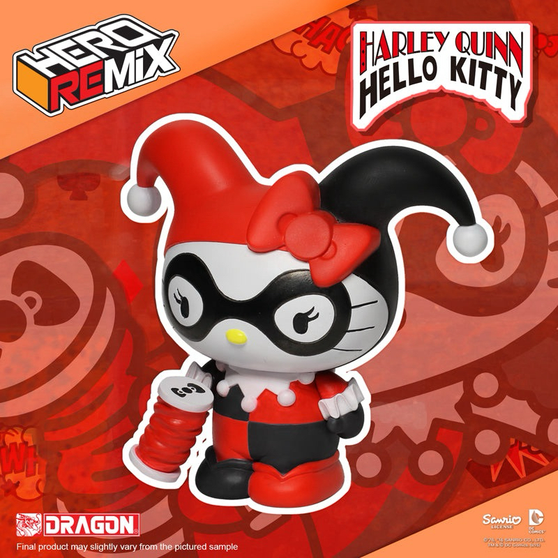 Hello Kitty Harley Quinn Hero Remix Designer Art Toy Figure by Dragon ...