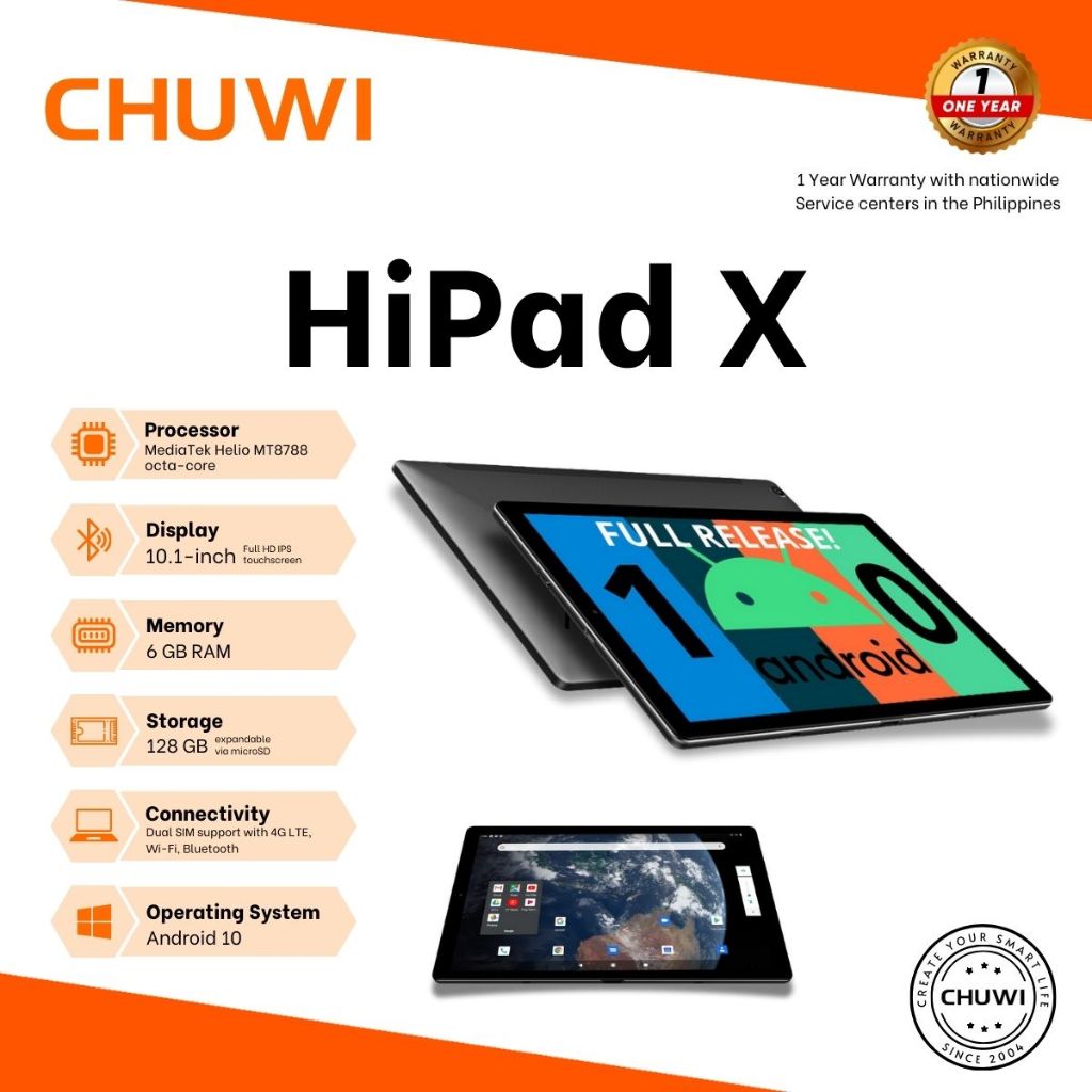 Chuwi Hipad X Tablet 10.1'' fully laminated, Android 10 | Shopee ...