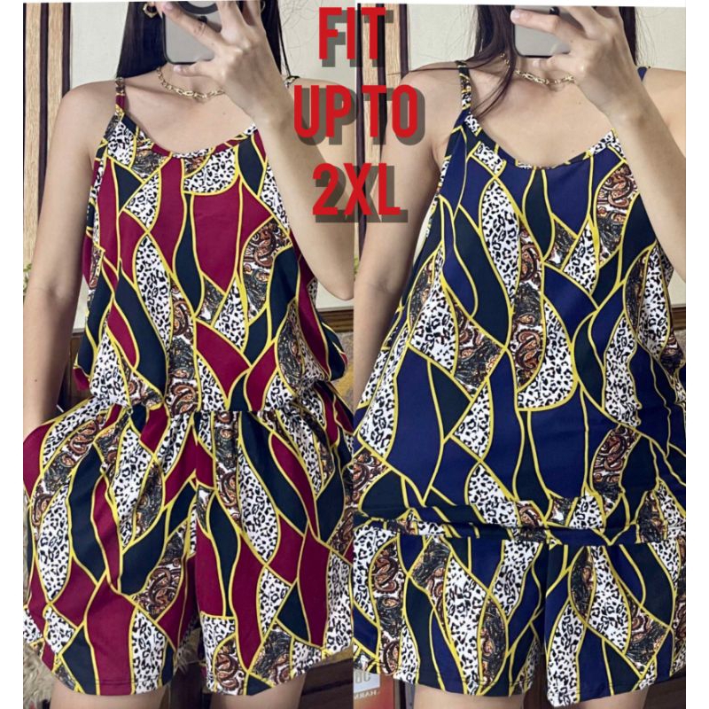 Terno Spaghetti Short for Women/Pambahay with 2 side pockets Plus-size ...