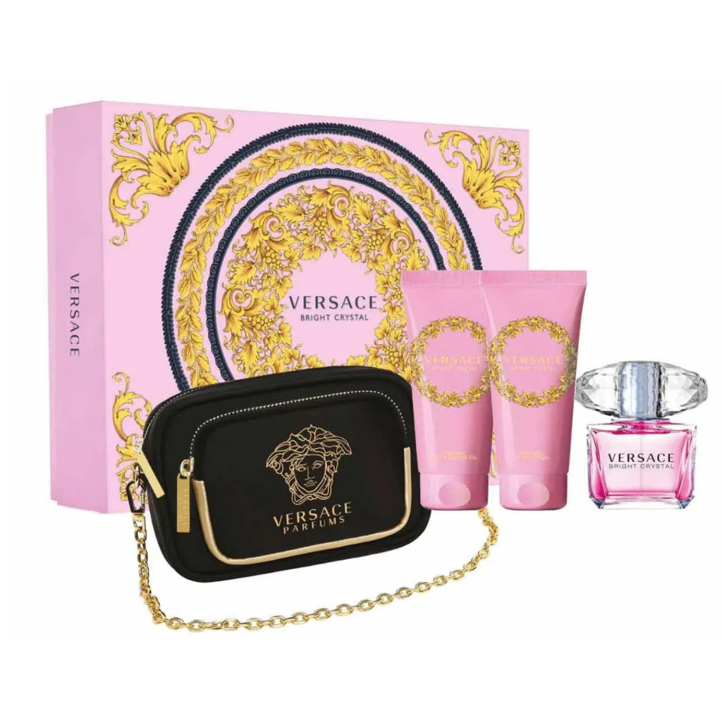 AUTHENTIC Versace Bright Crystal 4-Piece with Versace sling bag (Gift ...