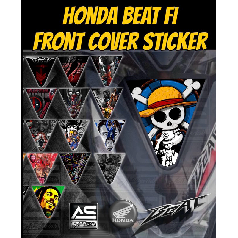 HONDA BEAT fi FRONT COVER PANEL STICKER PRINTED LAMINATED | Shopee ...