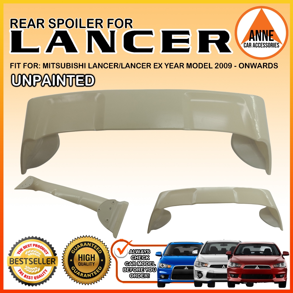 Unpainted Spoiler for Mirage G4 Hatchback All Year Model / Lancer ...