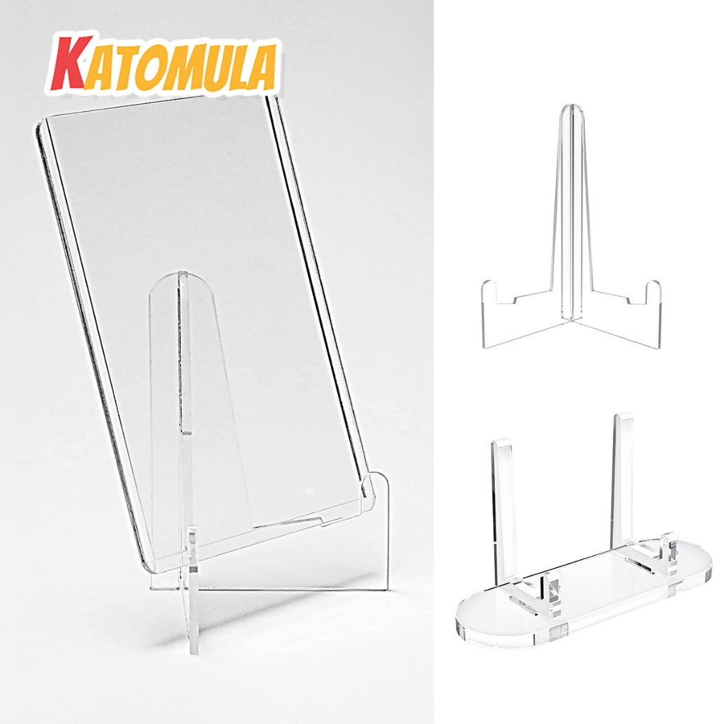 Transparent Plastic Display Stand Foldable Portable Photocard Toploader ...