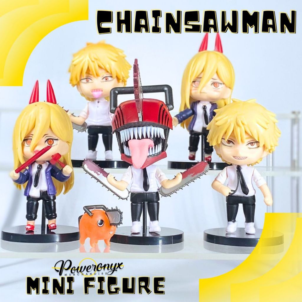 Chainsaw Man Denji Power Makima Pochita Mini Figure | Shopee Philippines