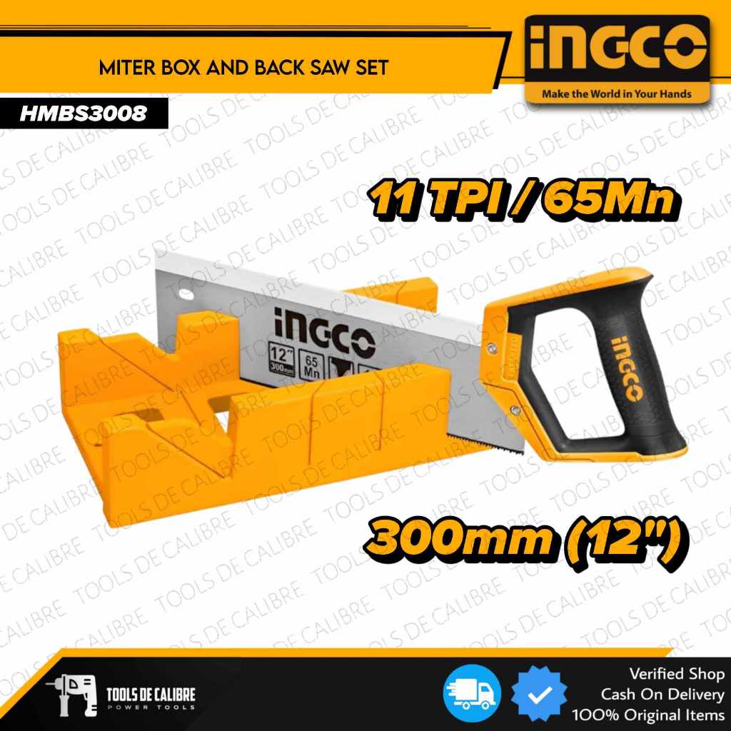 INGCO Miter Box and Back Saw SET HMBS3008 | Shopee Philippines