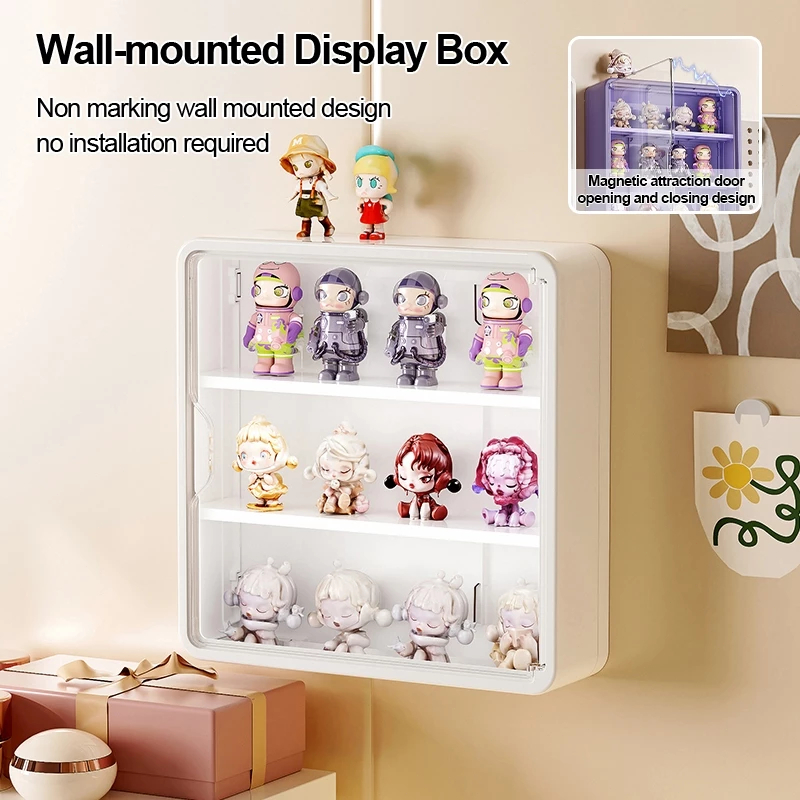 Dust-Proof Acrylic Display Box Wall Mounted Blind Box Storage Display ...