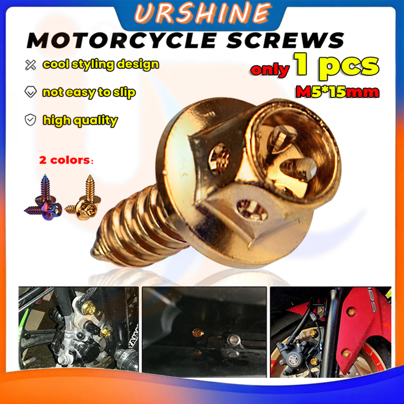 1PCS Motorcycle Screws Alloy Heng M5*15mm Body Bolt Flower Type ...