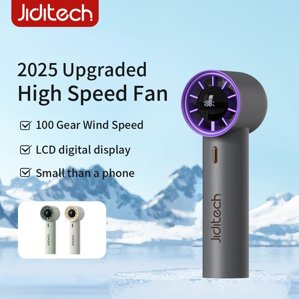 Jiditech High Speed Fan With LED Display 100 Gear Wind Speed Portable ...