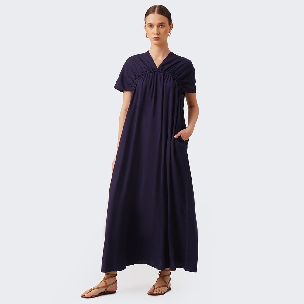 BOCU Women's Elastic Trapeze Neck Maxi Dress | Shopee Philippines