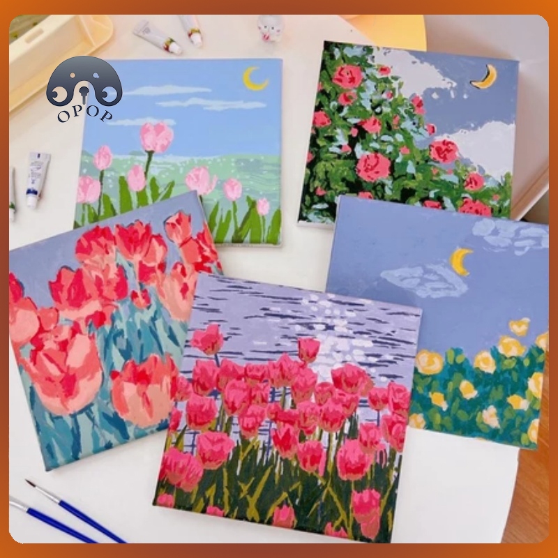 Digital Oil Paint Style Color Painting Landscape Living Handmade Frame ...