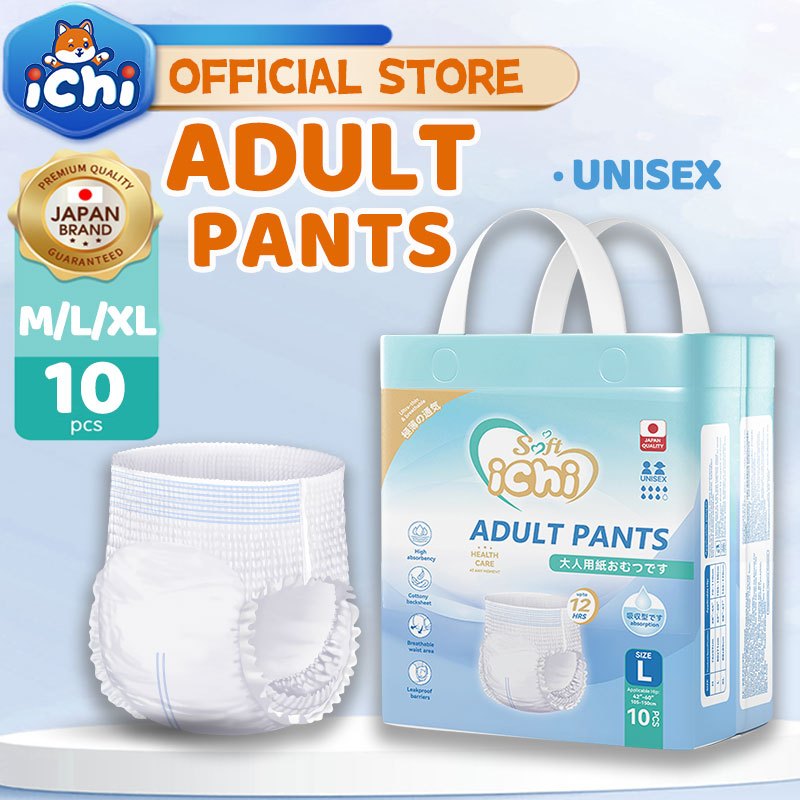 ICHI Adult Diaper Pants 10pcs Anti-Bacterial Technology Clean Fresh ...
