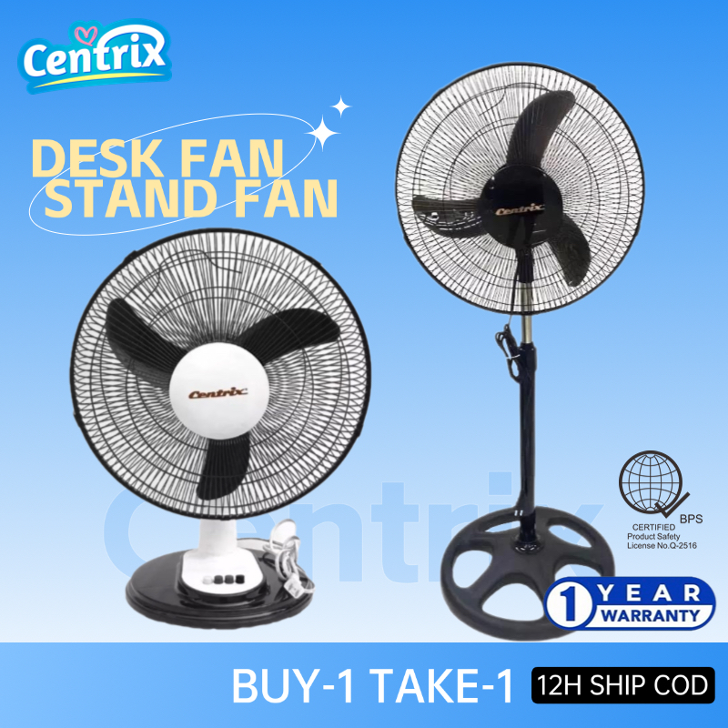 Centrix BUY-1 TAKE-1 STAND FAN＋DESK FAN PER PC 16 Inches Industrial ...