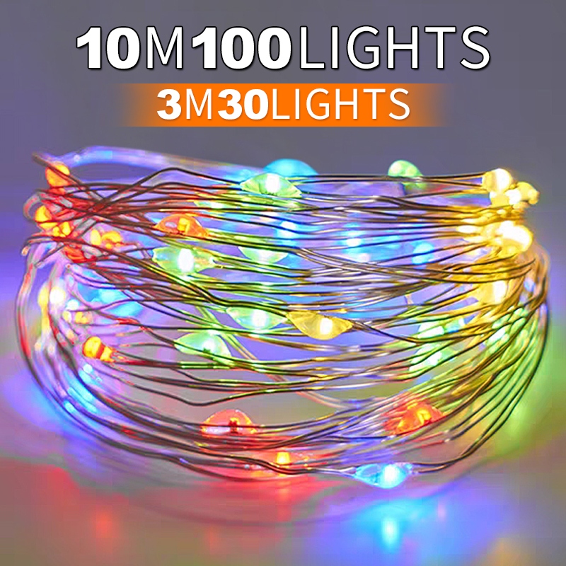 Copper Line Light 3M/10M USB LED Waterproof Christmas Decoration ...