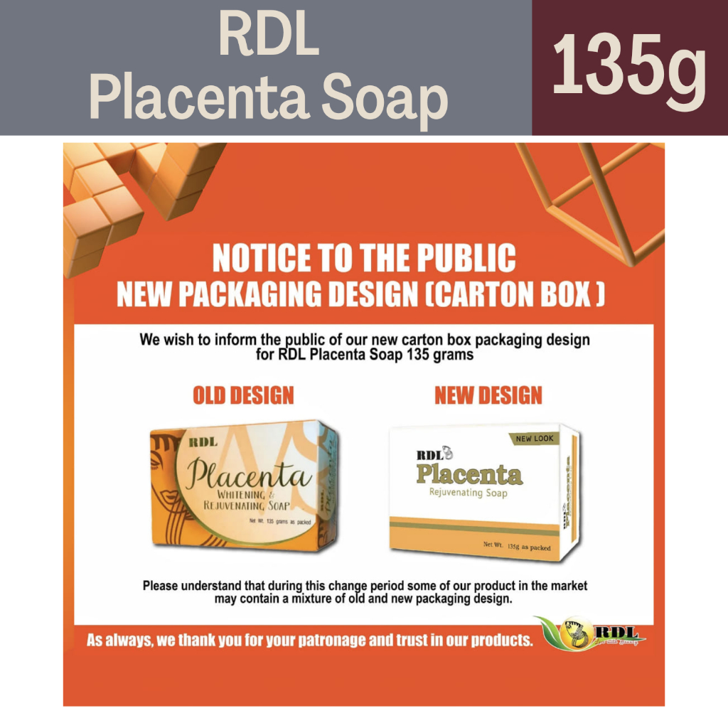 RDL Placenta Soap 135g Whitening Soap Body Care Body Wash | Shopee ...