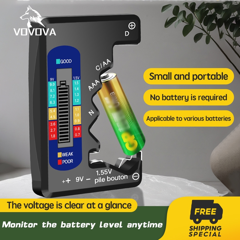 VOVOVA Digital Battery Load Tester Analyzer Capacity Tester Battery ...