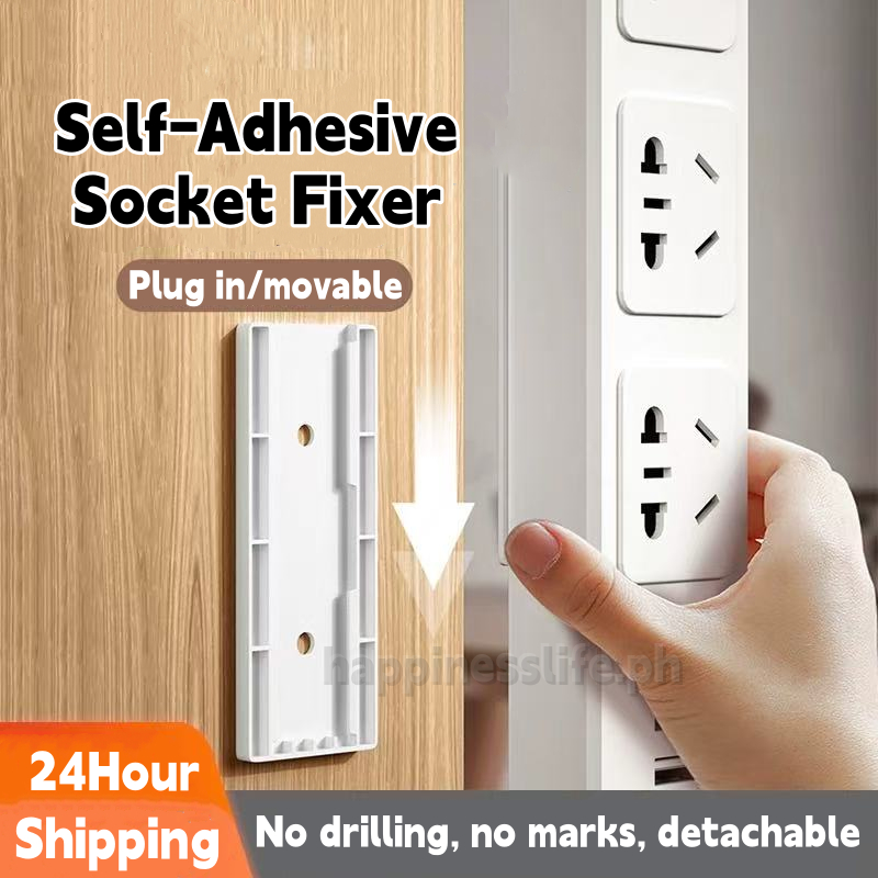 1Pc Self-Adhesive Socket Fixer Wall Hanging Power Strip Holder Fixator ...