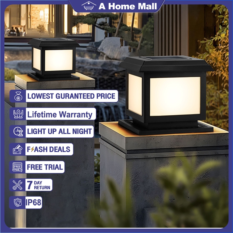 A Home Solar Post Light 4 Colors Solar Light Outdoor Waterproof LED ...
