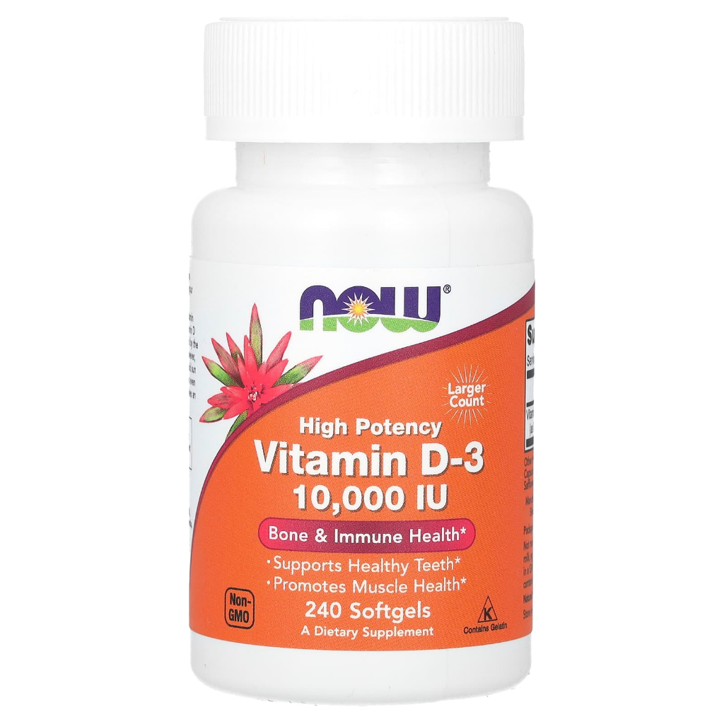 NOW Foods, Vitamin D-3, High Potency, 1,000 IU, 180 Softgels | Shopee Philippines