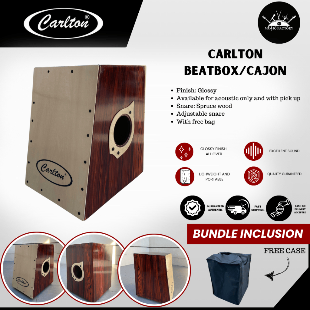 Carlton Beatbox / Cajon with free bag (acoustic and with pick up ...