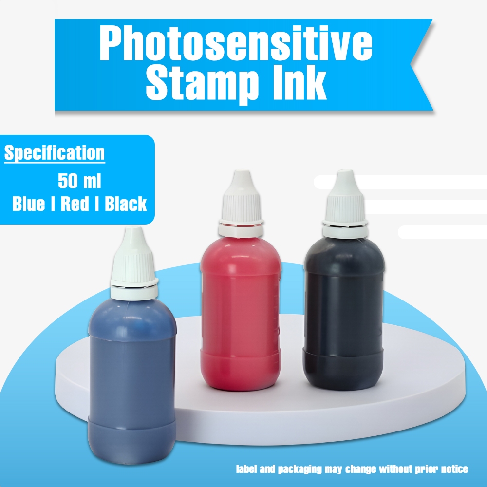 Photosensitive Stamp Ink for Self Inking Rubber Stamp Ink Red / Blue ...