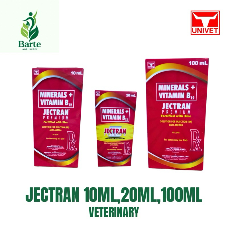 Jectran 10ml,20ml,100ml Univet Anti Anemia | Shopee Philippines