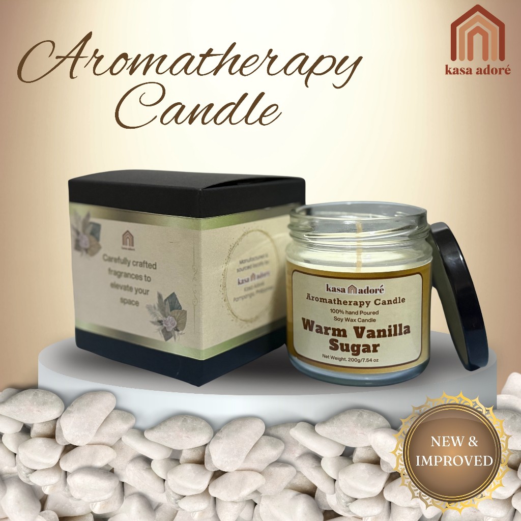 Kasa Adore | WARM VANILLA SUGAR | Aromatherapy Candle | 200g | Shopee ...