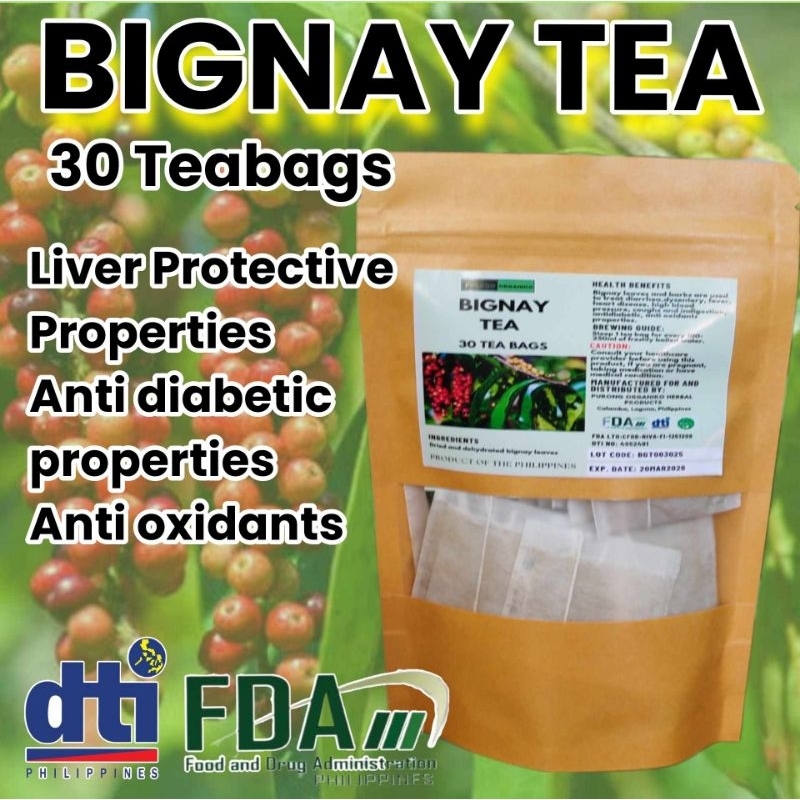 BIGNAY TEA 30 TEABAGS /ALL NATURALS / NO PRESERVATIVES | Shopee Philippines