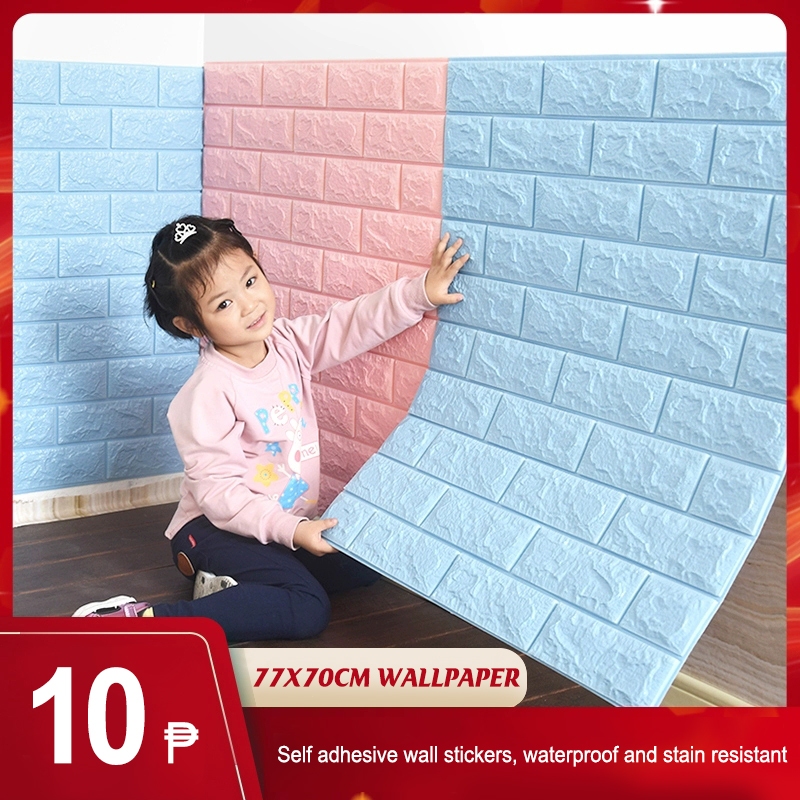 wallpaper large size 70X77cm wall sticker waterproof foam self adhesive ...