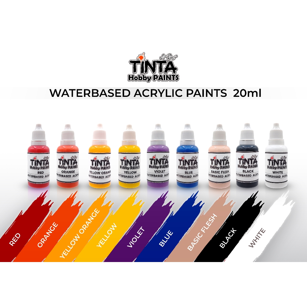 Waterbased Acrylic Paint 20ml by Tinta Hobby Paints | Shopee Philippines
