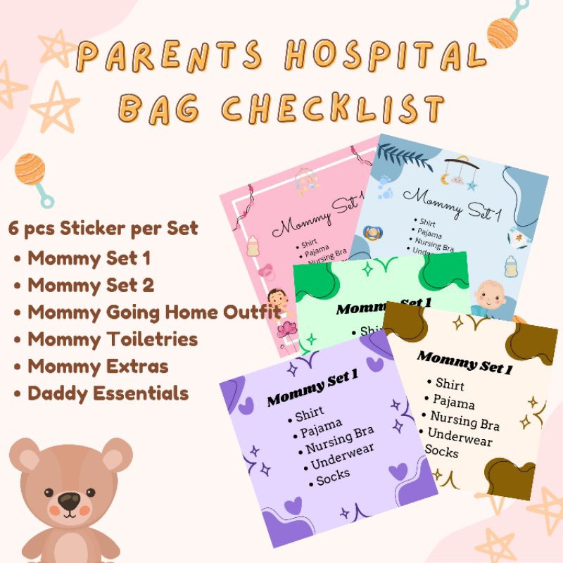Parents Hospital Bag Checklist Stickers | Shopee Philippines