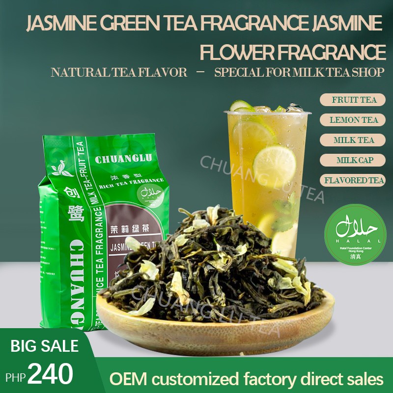 Jasmine Green Tea Loose leaf No.6 500g HALAL Certified Fruit Tea Milk ...