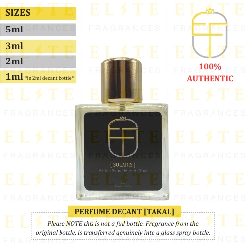 DECANT Elite Fragrances SOLARIS ExDP (inspired by LV Afternoon Swim ...